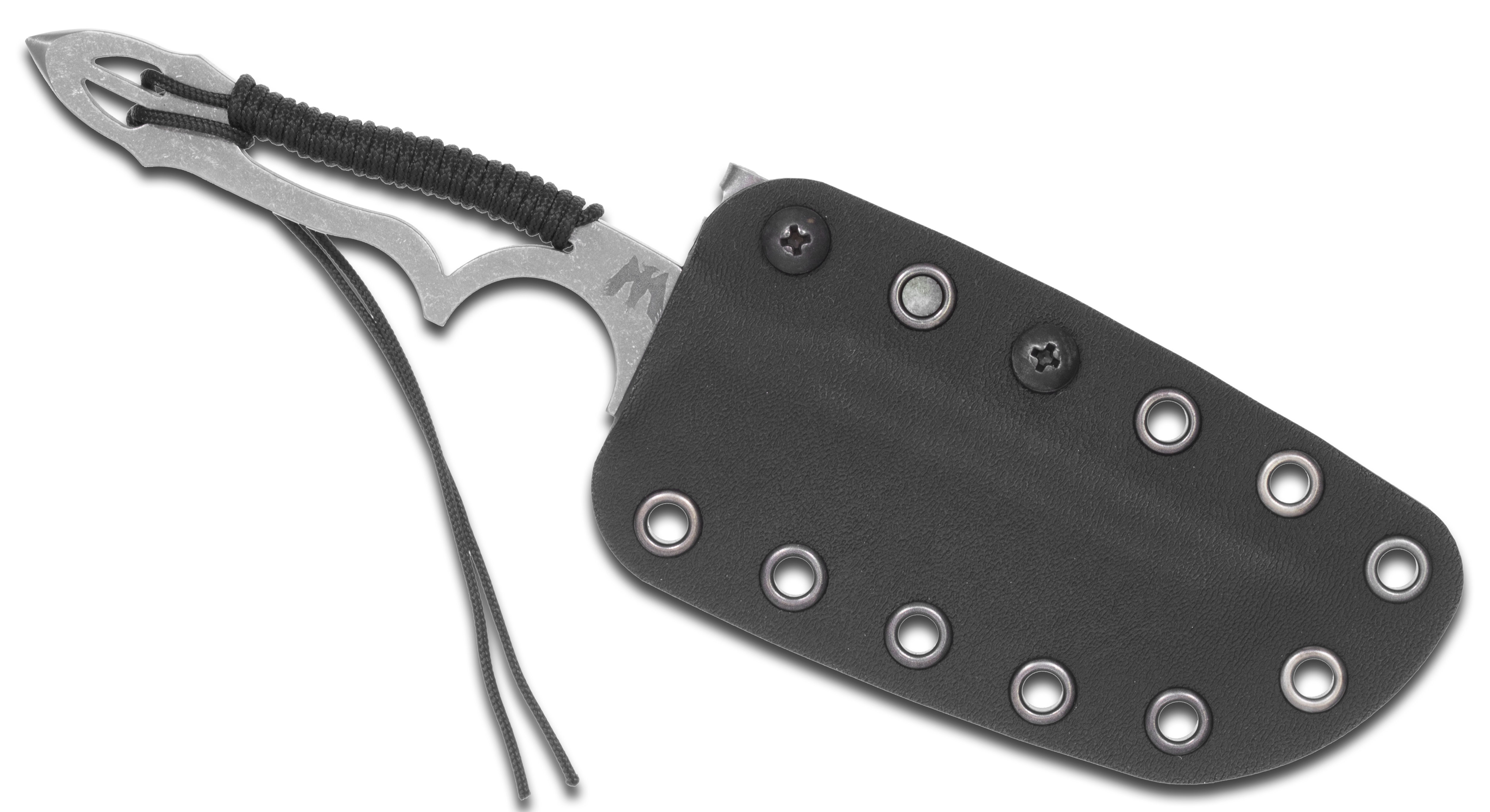 Mummert Knives Custom JTT Fixed 4" Titanium Tanto Blade, Black Cord ...