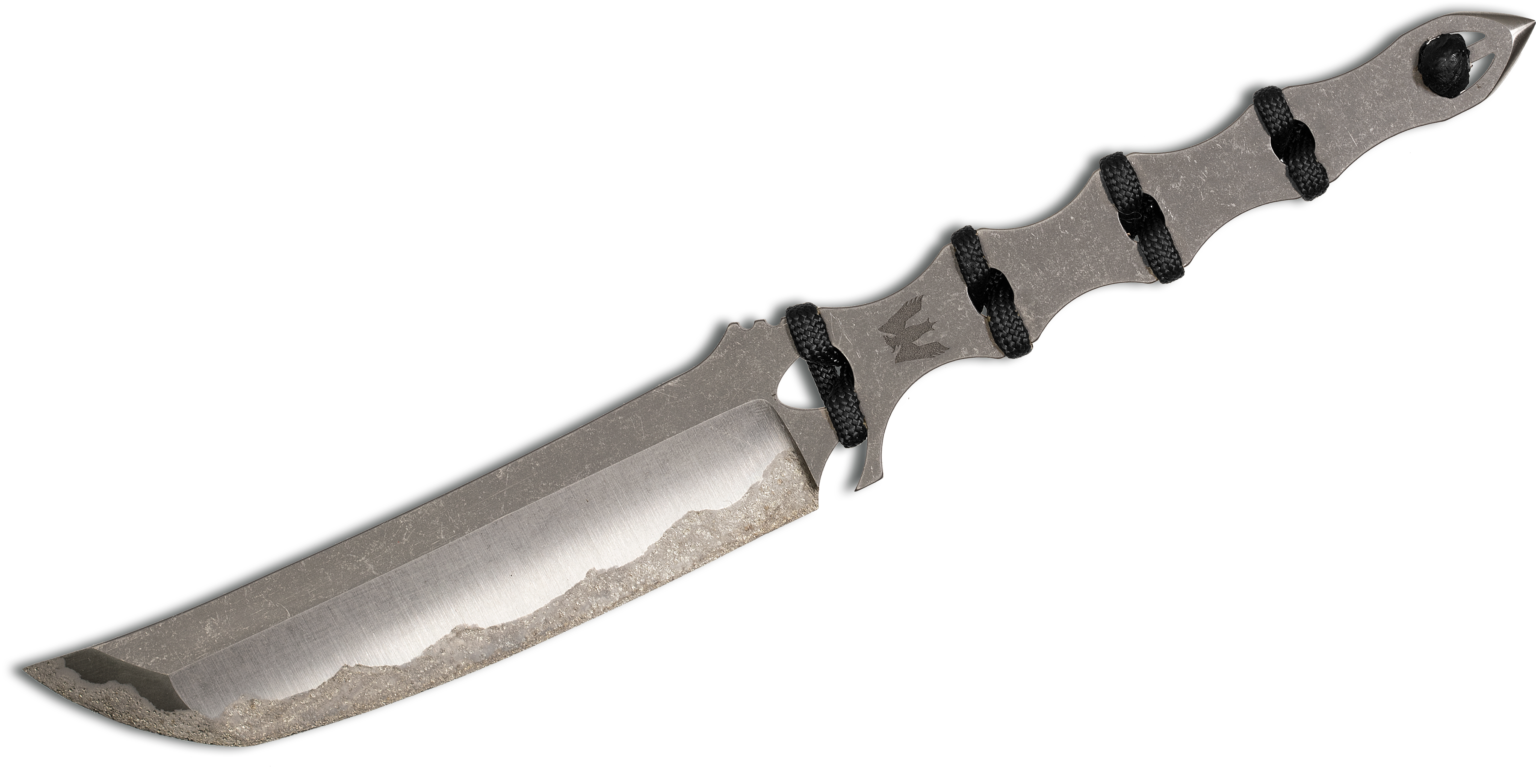 Mummert Knives Custom YT-XL Fixed 4.75" Titanium Tanto Blade, Black ...