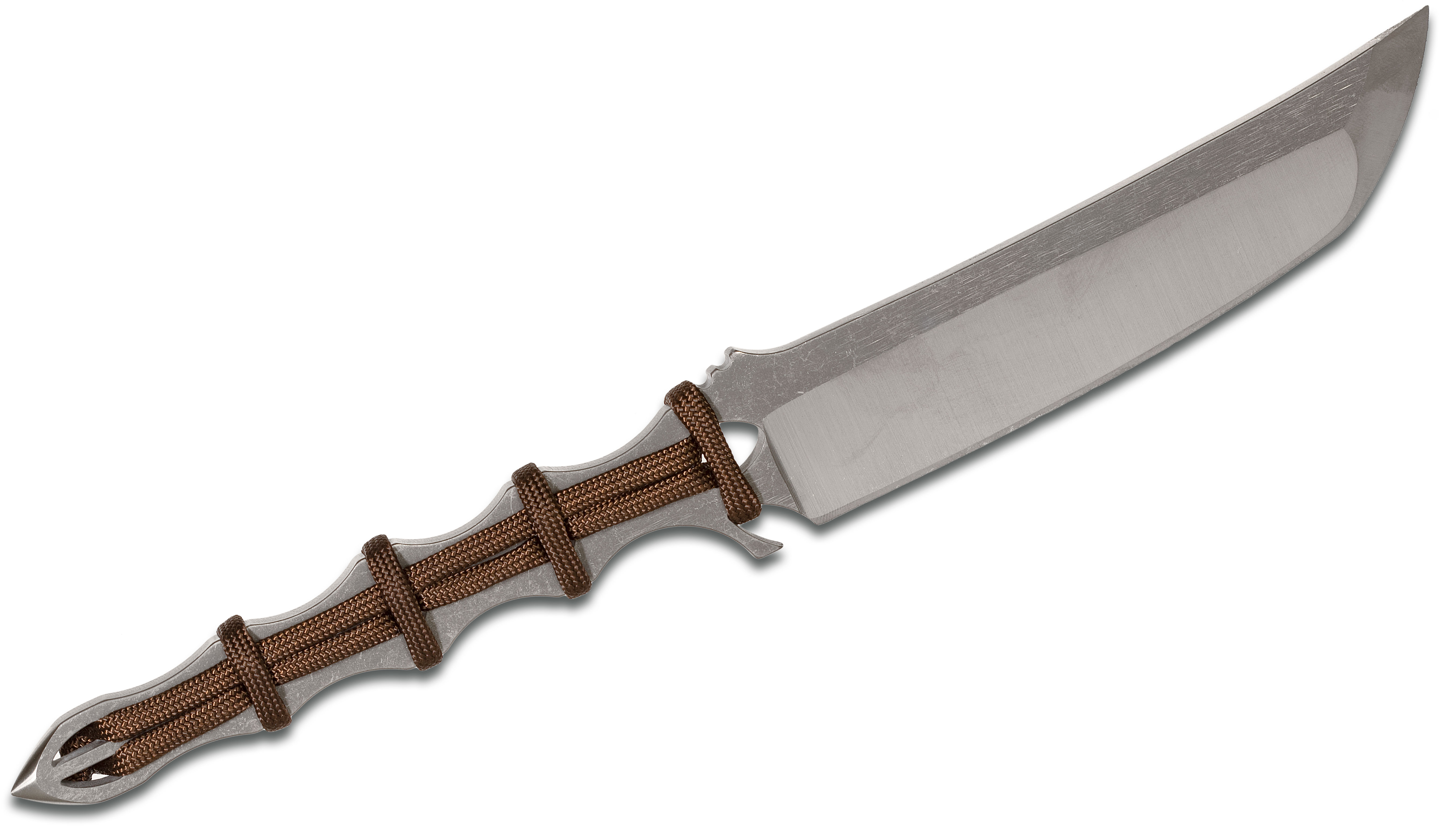 Mummert Knives Custom YT-XL Fixed 4.75" Titanium Tanto Blade, Brown ...