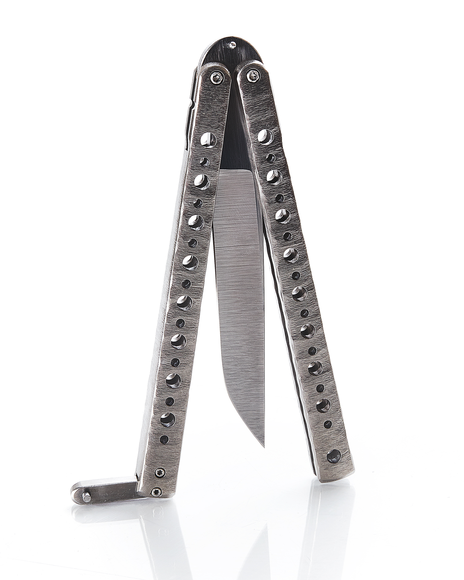 Nathan Dewey Custom Deviant Balisong Butterfly Knife 4.375" Satin 440C ...