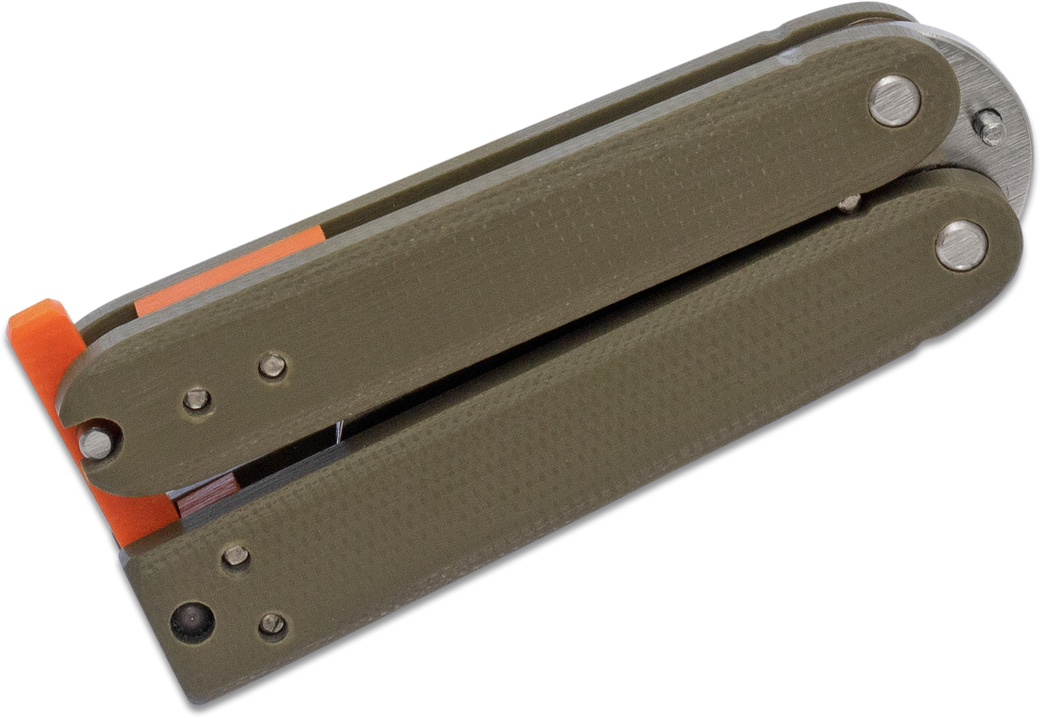 Nathan Dewey Custom Gremlin Balisong 2" 440C Reverse Tanto Blade, OD ...