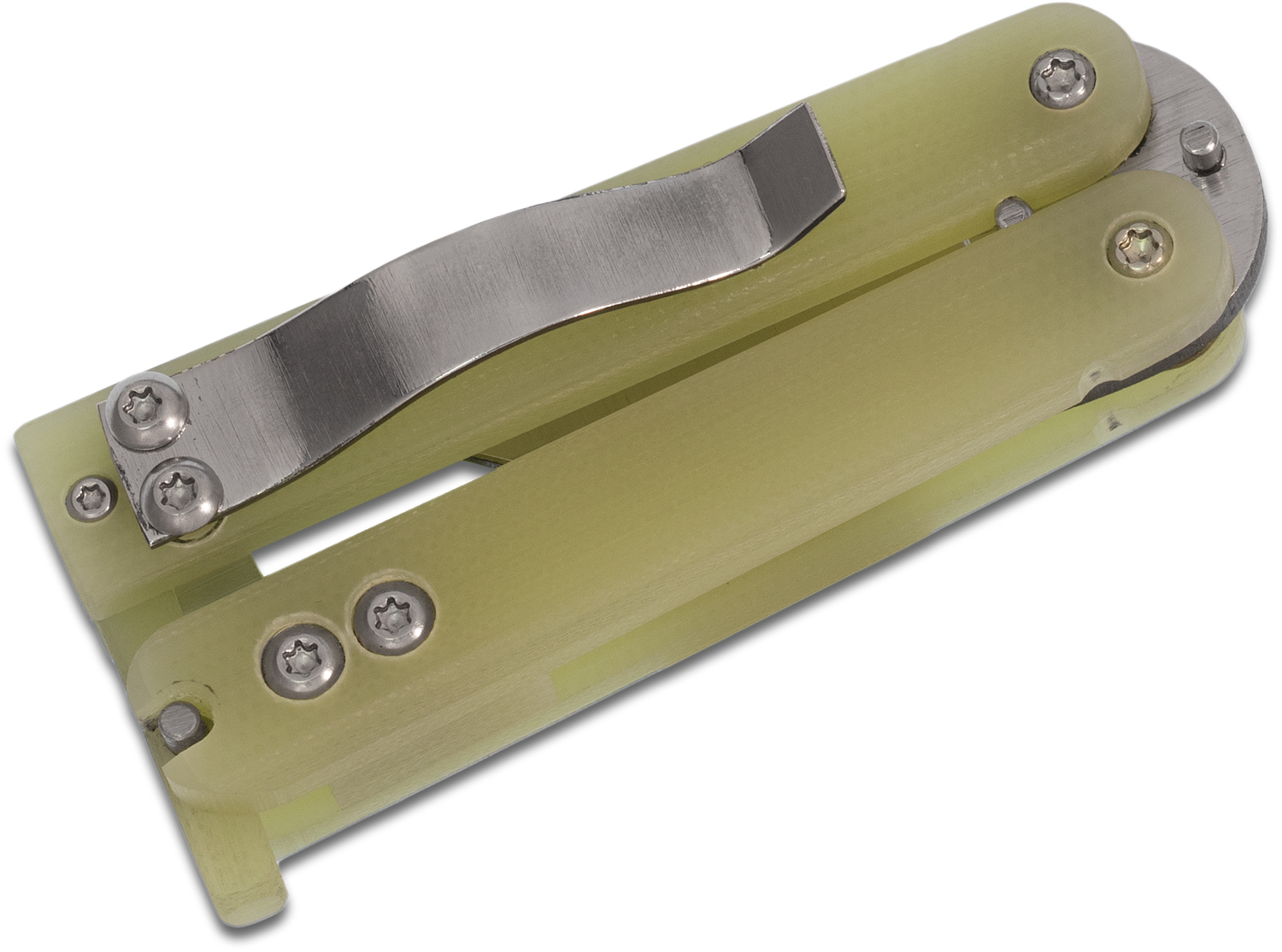 Nathan Dewey Custom Gremlin Balisong 2.125" 440C Reverse Tanto Blade ...