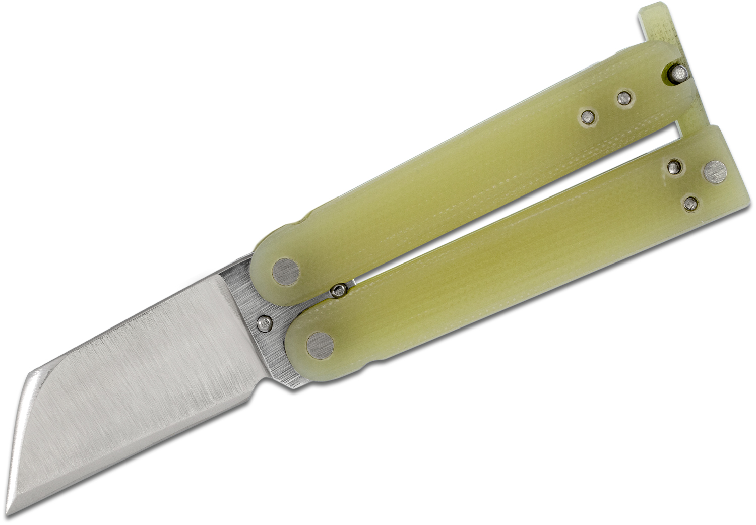 Nathan Dewey Custom Gremlin Balisong 2.125" 440C Reverse Tanto Blade ...