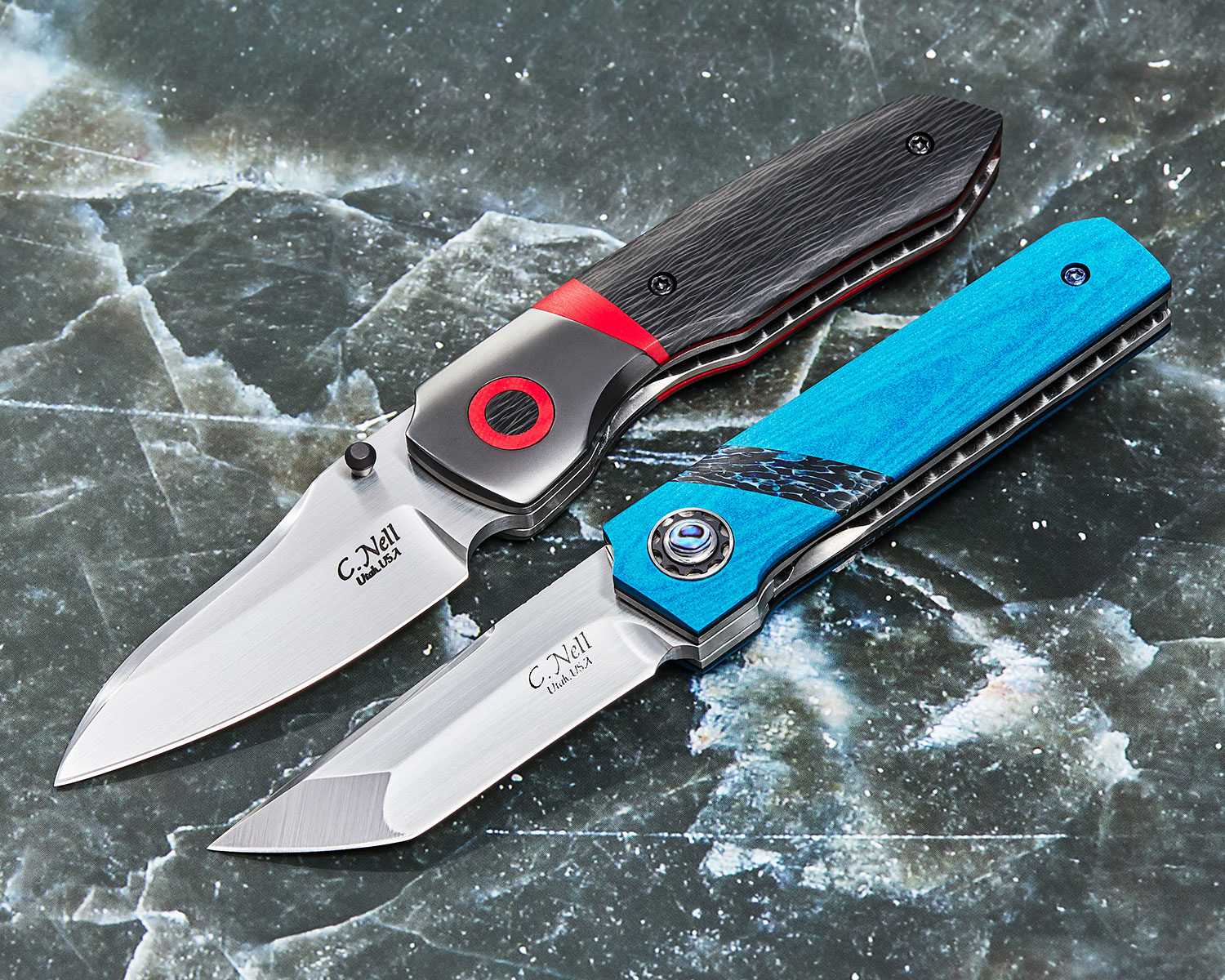 Chad Nell Custom Utah Front Flipper Knife 3" AEB-L Hand Rubbed Satin ...