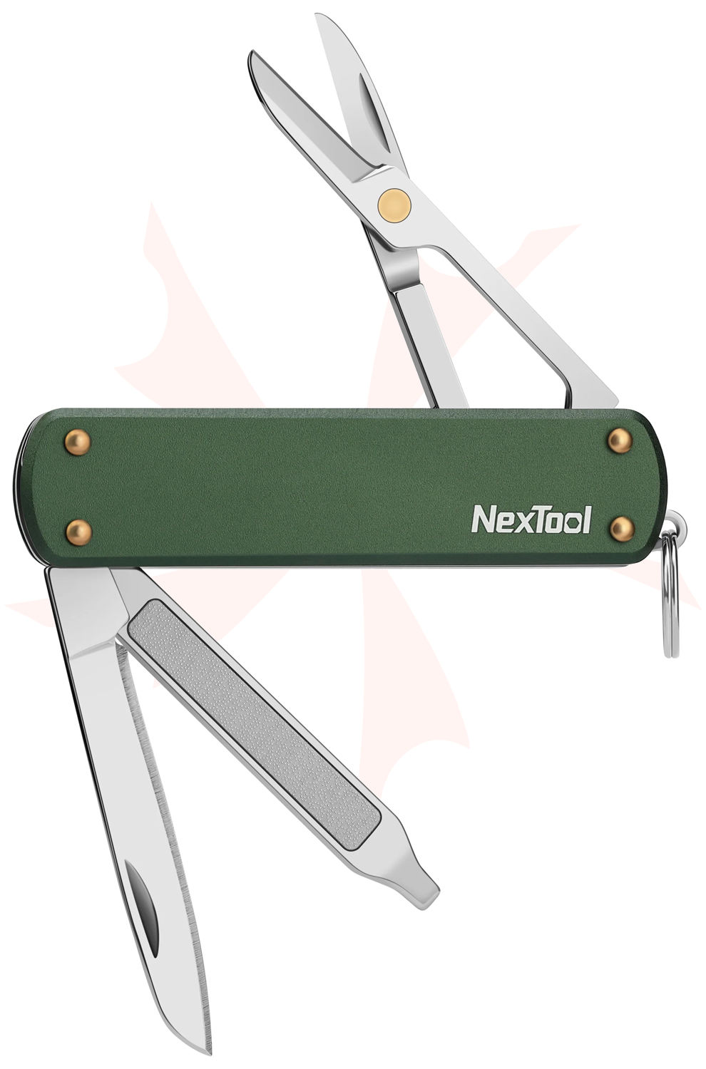 NexTool Mini Knight K10 Multi-Tool, 2.52" Closed, Green Aluminum ...