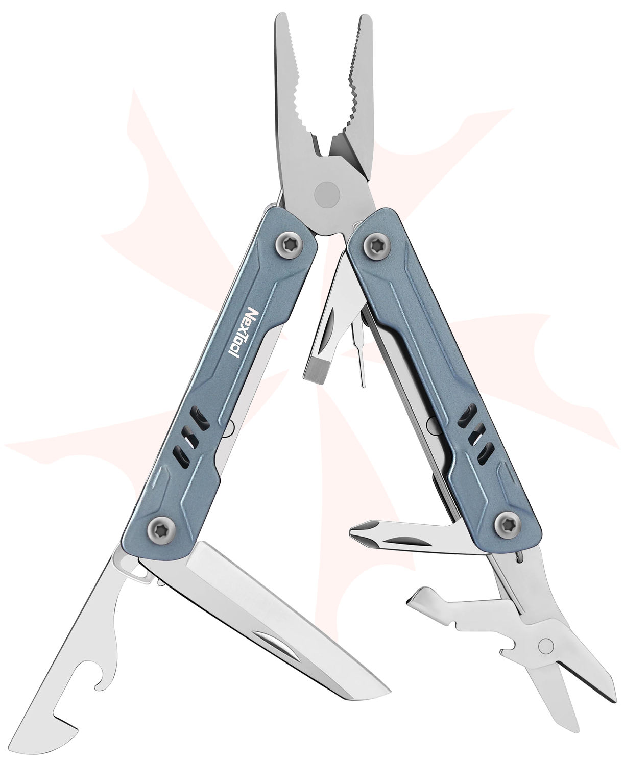 NexTool Mini Sailor S11 Multi-Tool 2.63" Closed, Gray Blue Aluminum ...