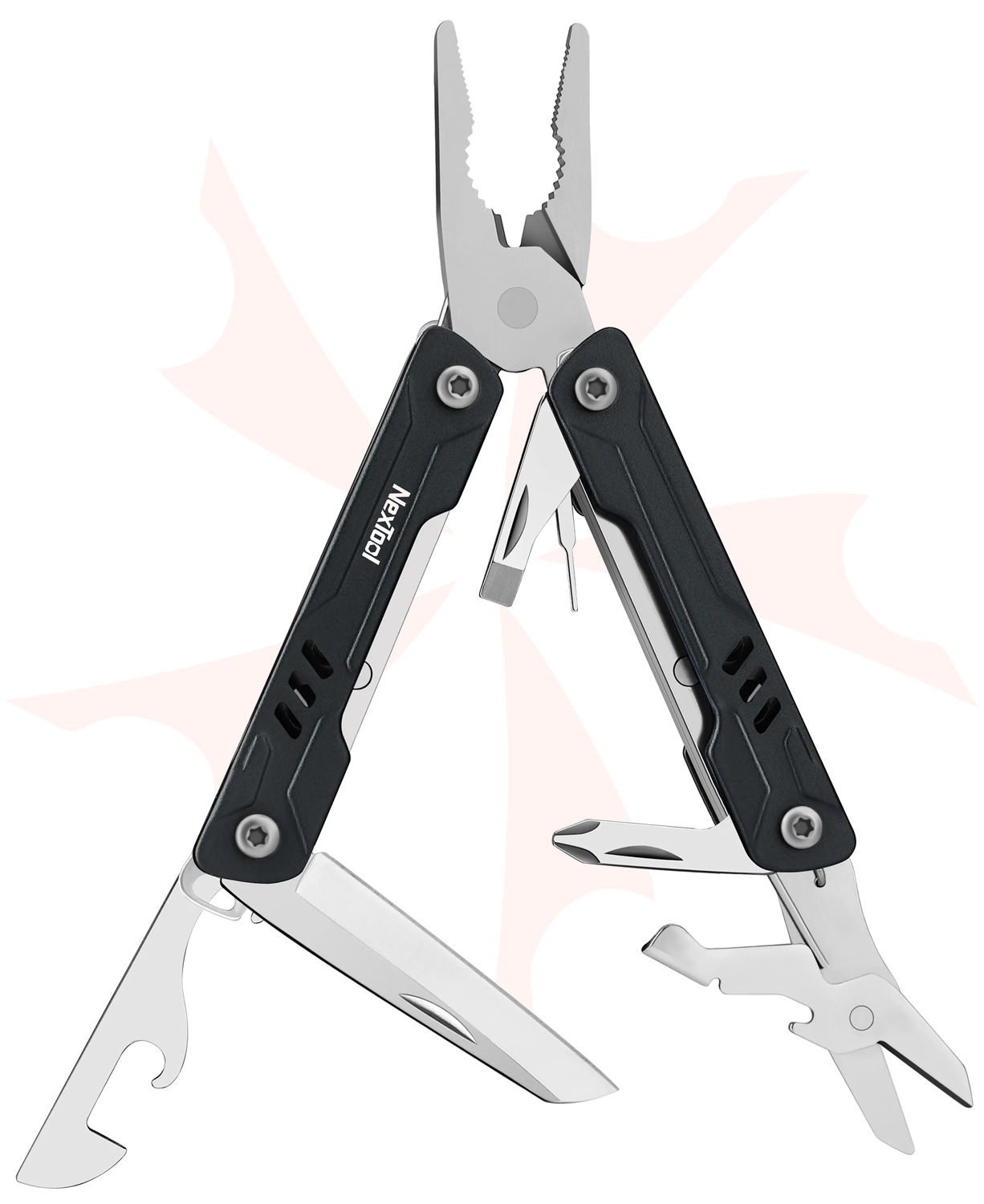 NexTool Mini Sailor S11 Multi-Tool 2.63" Closed, Black Aluminum Handles ...