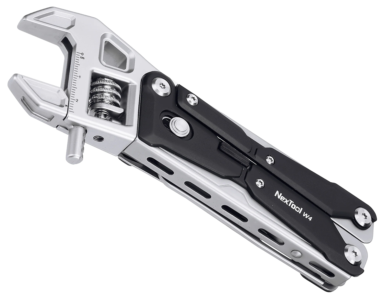 NexTool Adjustable Wrench W4 Multi-Tool, Black Aluminum Handles, Nylon ...