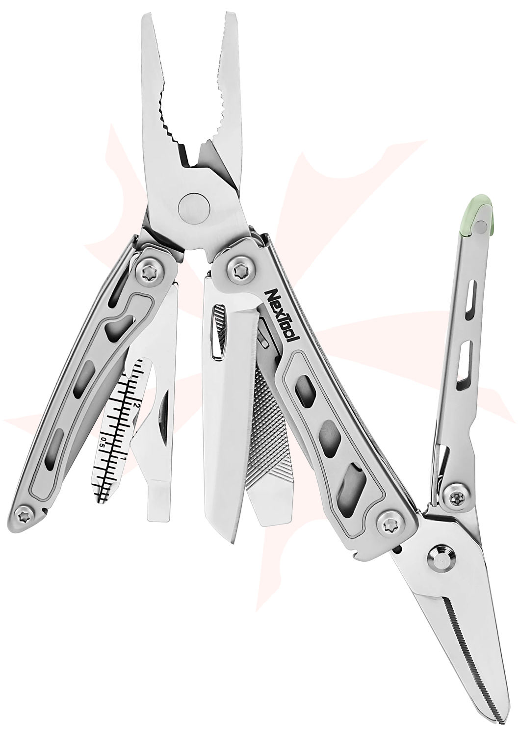 NexTool Mini Flagship F12 Multi-Tool, Silver Stainless Steel Handles ...