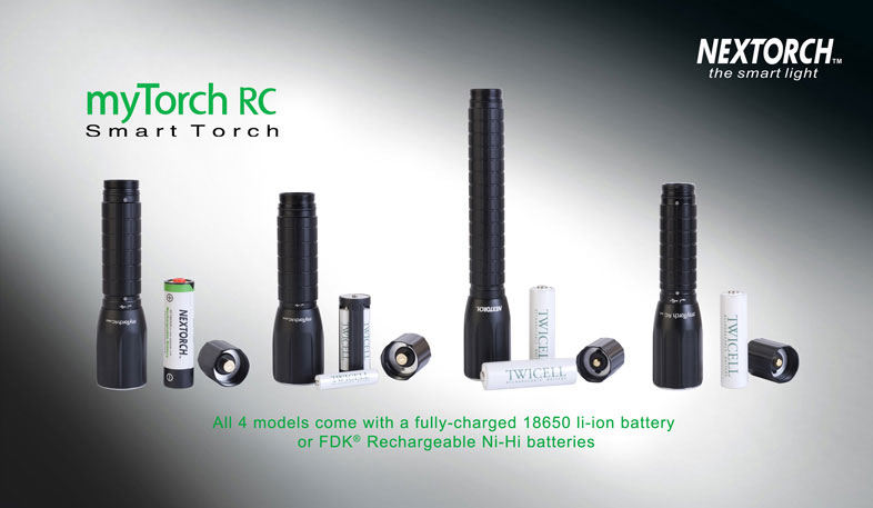 NexTORCH myTorch RC 18650 Smart Torch Unlimited Modes Rechargeable LED ...