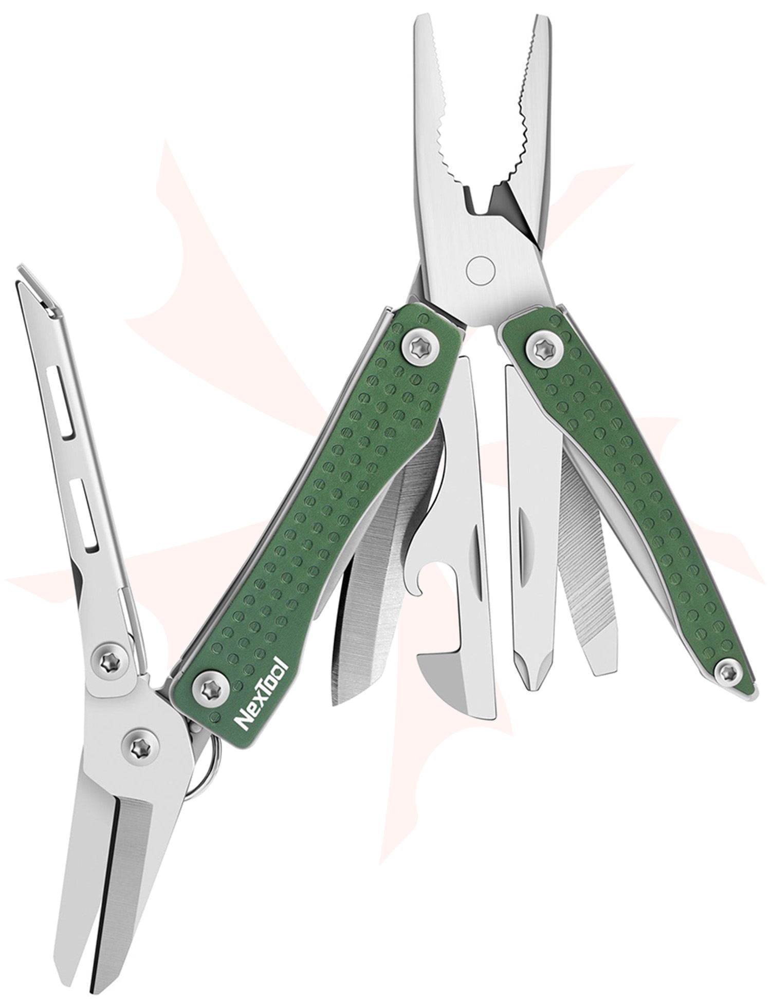 NexTORCH NexTool Mini Flagship Multi-Tool 2.68" Closed, Green Stainless ...