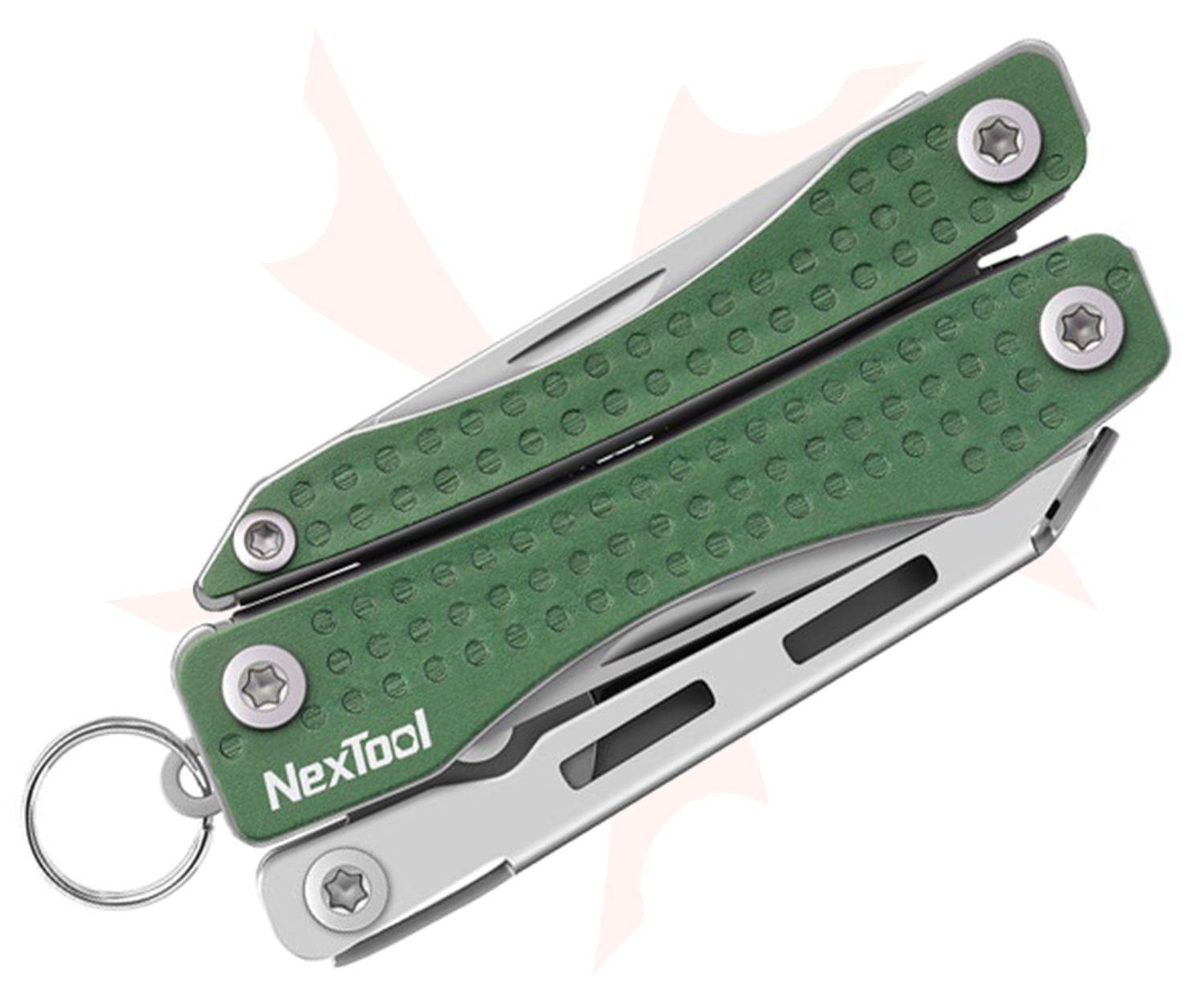 NexTORCH NexTool Mini Flagship Multi-Tool 2.68" Closed, Green Stainless ...