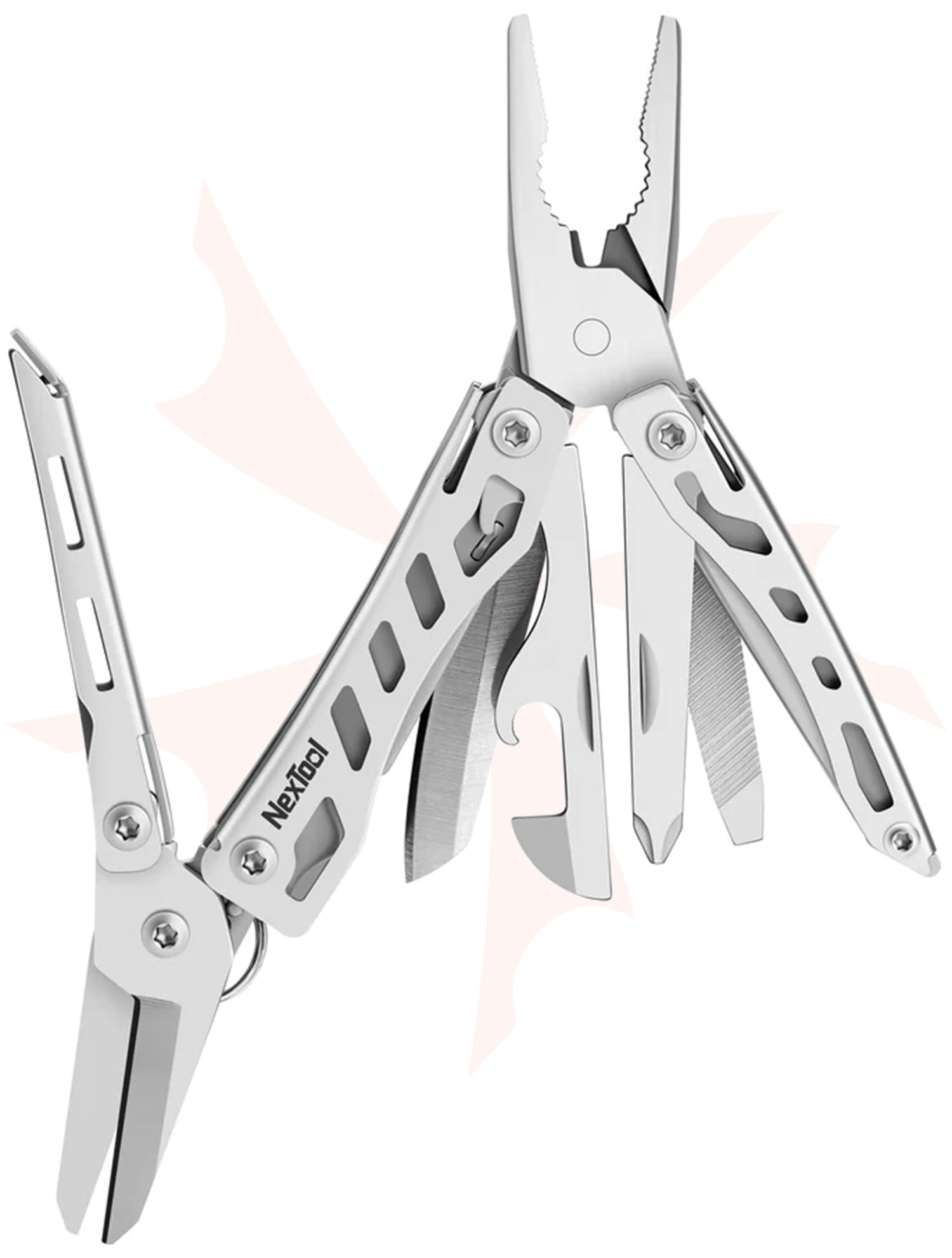 NexTool Mini Flagship Multi-Tool 2.68" Closed, Silver Stainless Steel ...