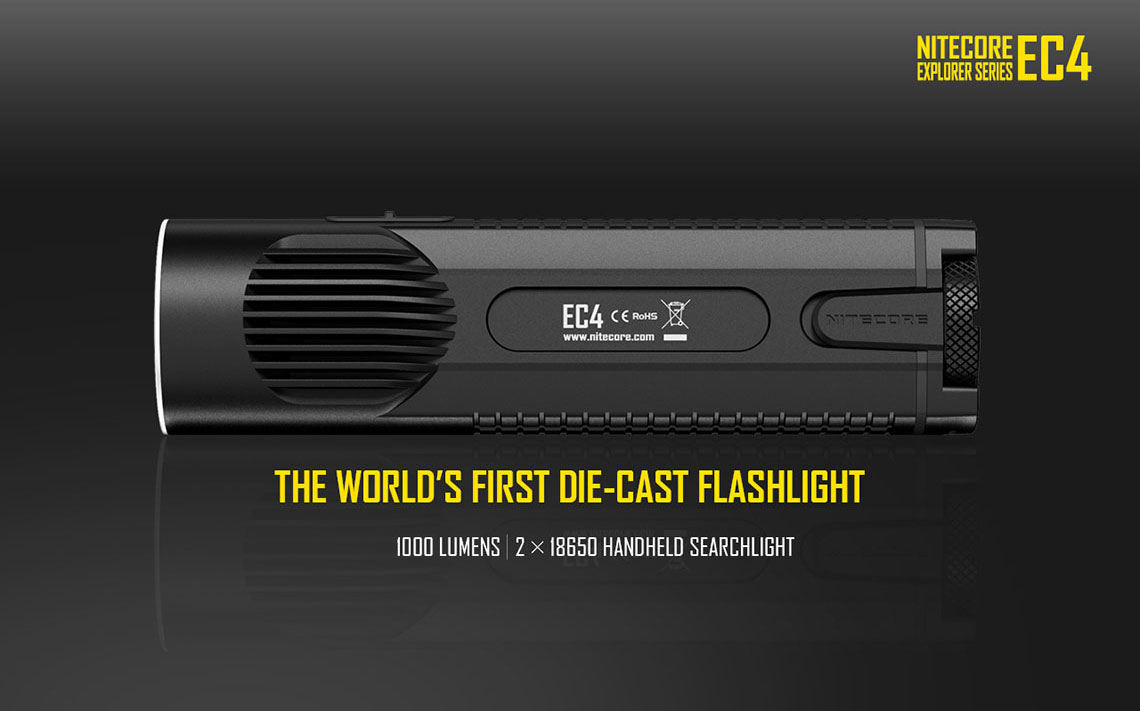 NITECORE EC4 Explorer Rechargeable LED Flashlight, 1000 Max Lumens ...