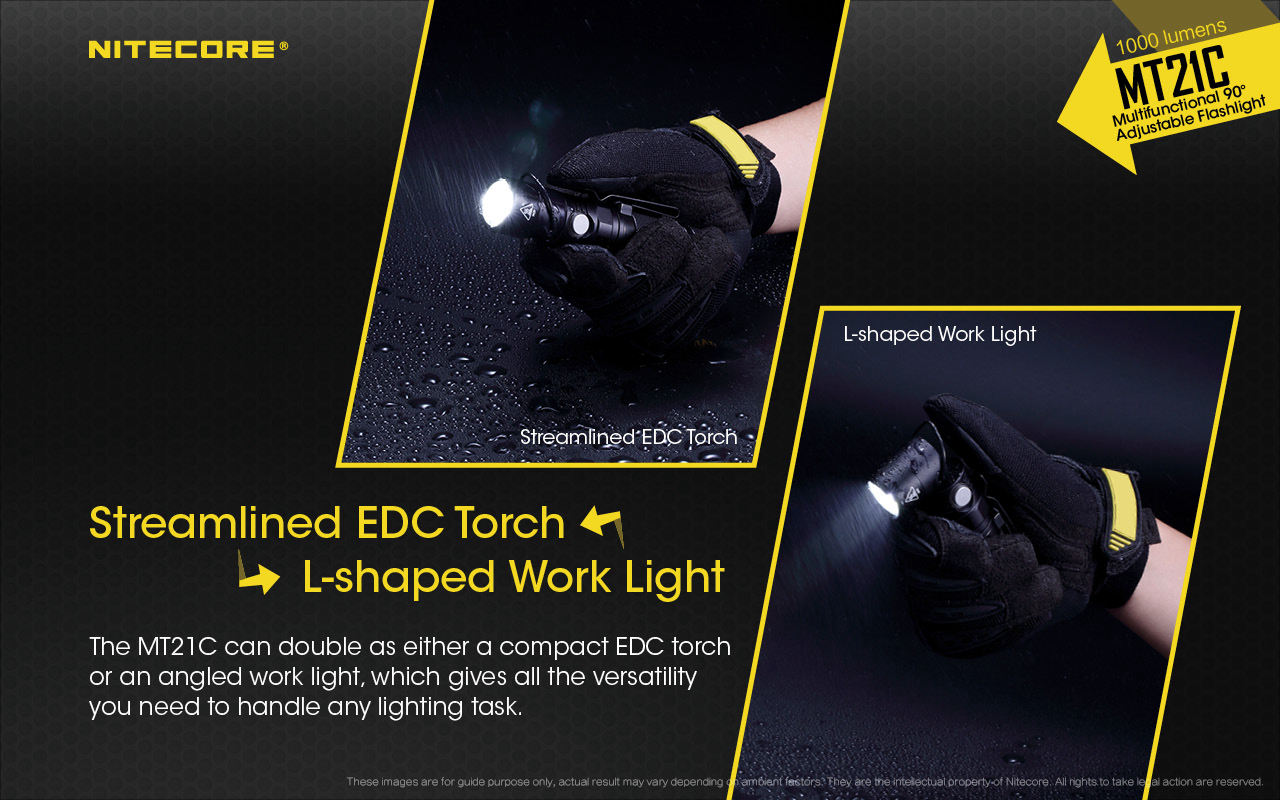 NITECORE Multi-Task CREE XP-L HD V6 LED Flashlight, 1000 Max Lumens ...