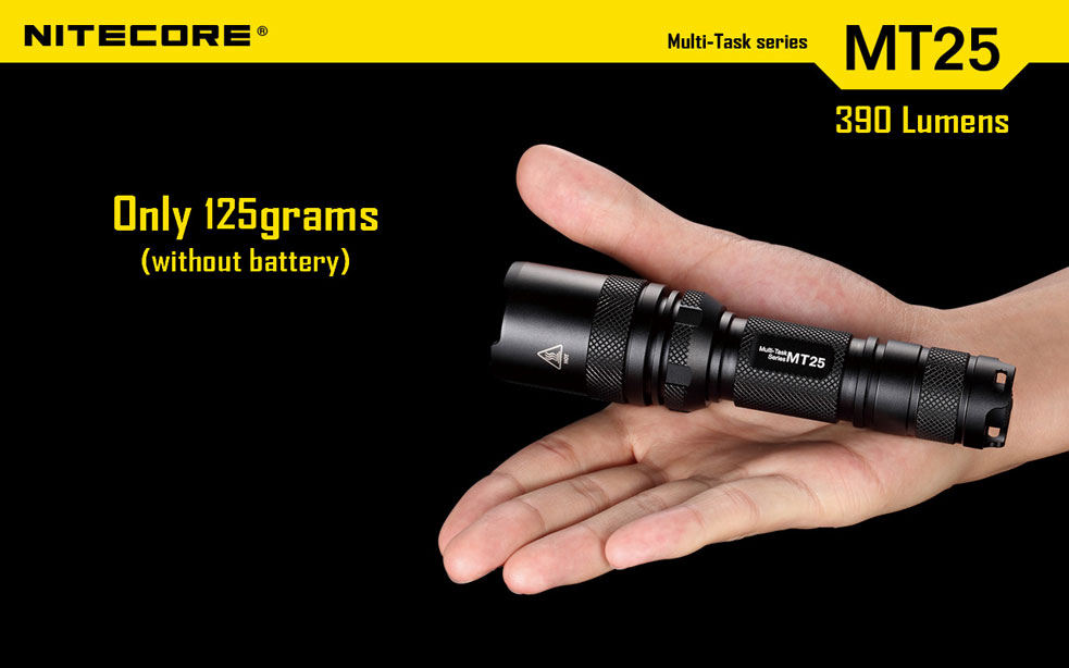 NITECORE Multi-Task MT25 CR123A LED Flashlight, 390 Max Lumens ...
