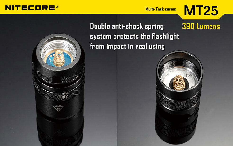 NITECORE Multi-Task MT25 CR123A LED Flashlight, 390 Max Lumens ...