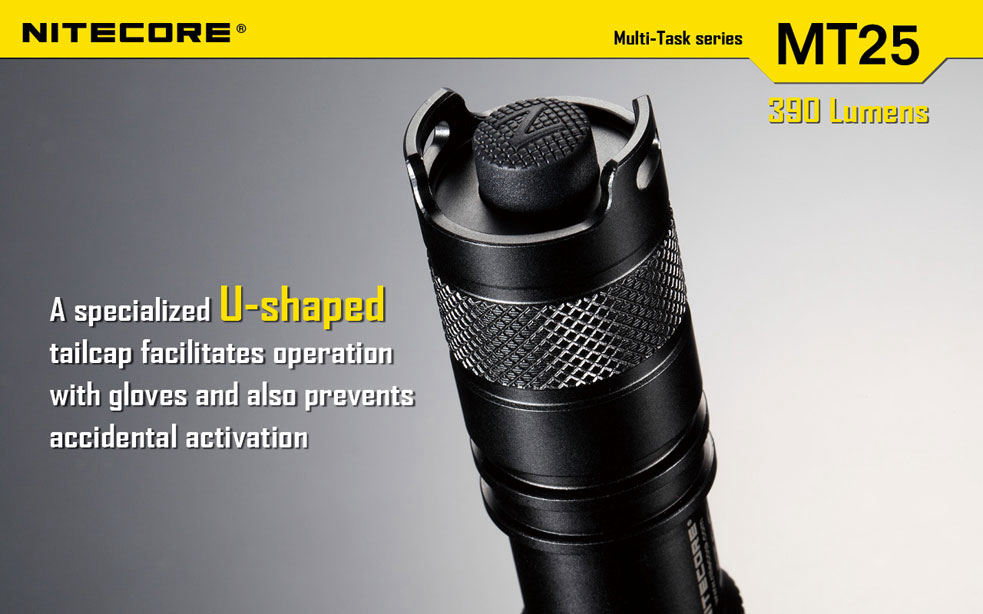 NITECORE Multi-Task MT25 CR123A LED Flashlight, 390 Max Lumens ...