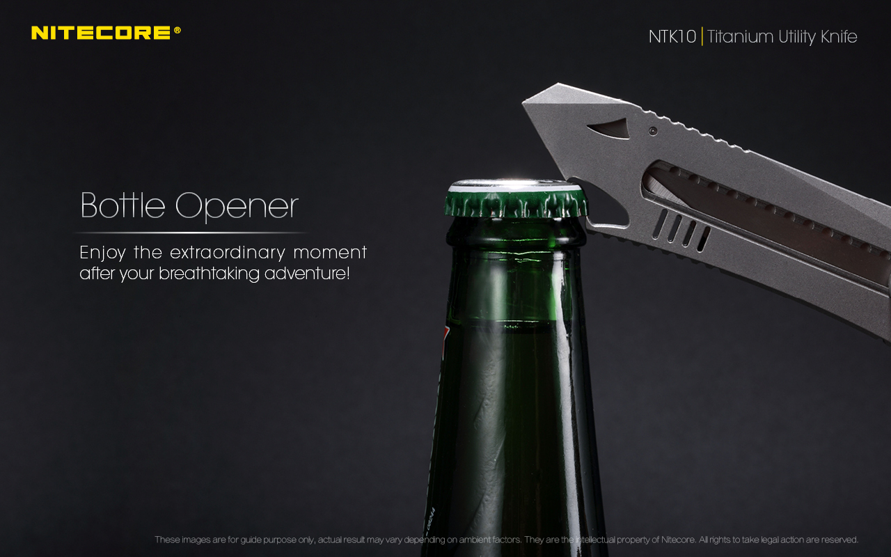 NITECORE NTK10 Titanium Utility Knife, Replaceable CKB-2 Blade, One ...