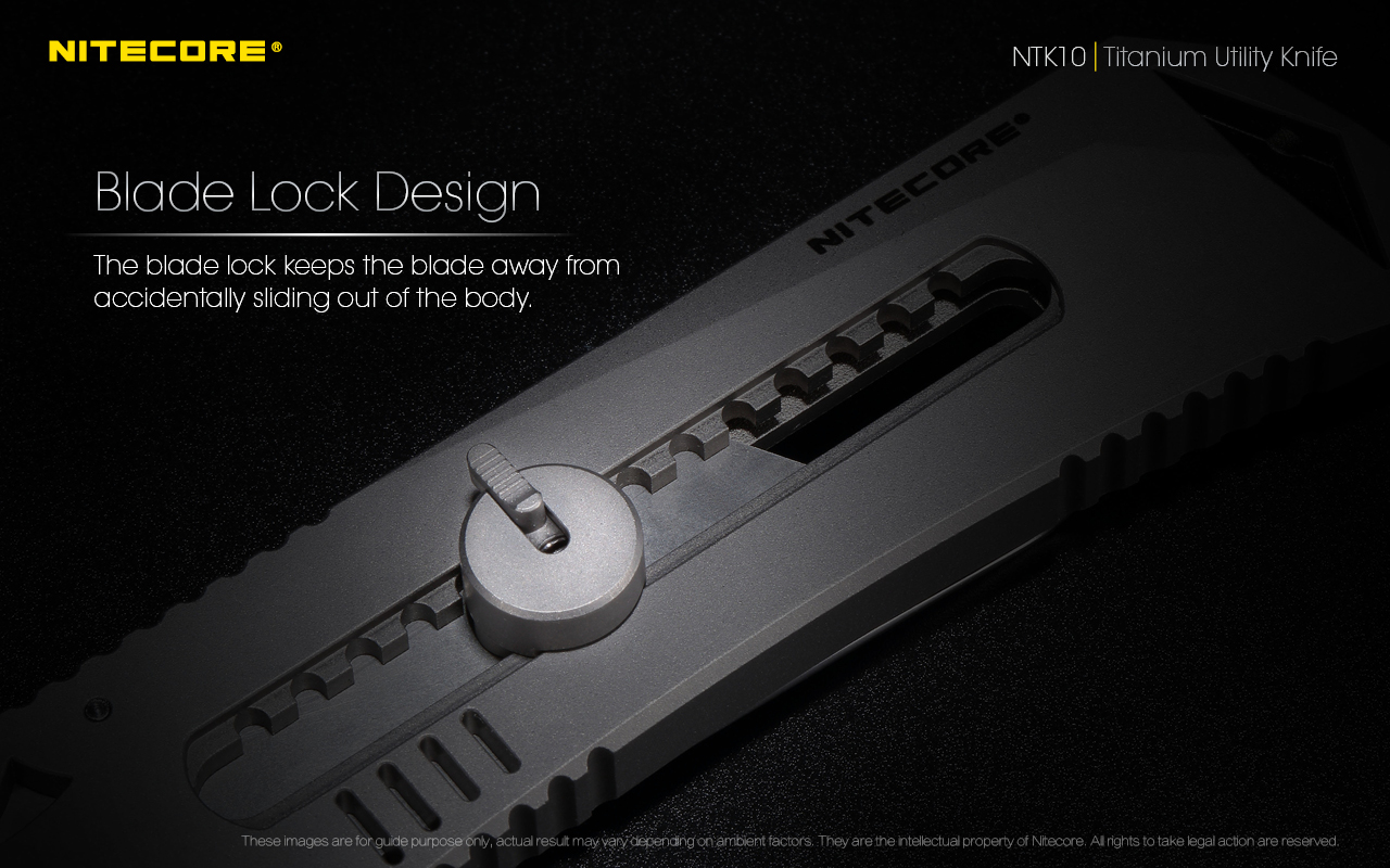 NITECORE NTK10 Titanium Utility Knife, Replaceable CKB-2 Blade, One ...