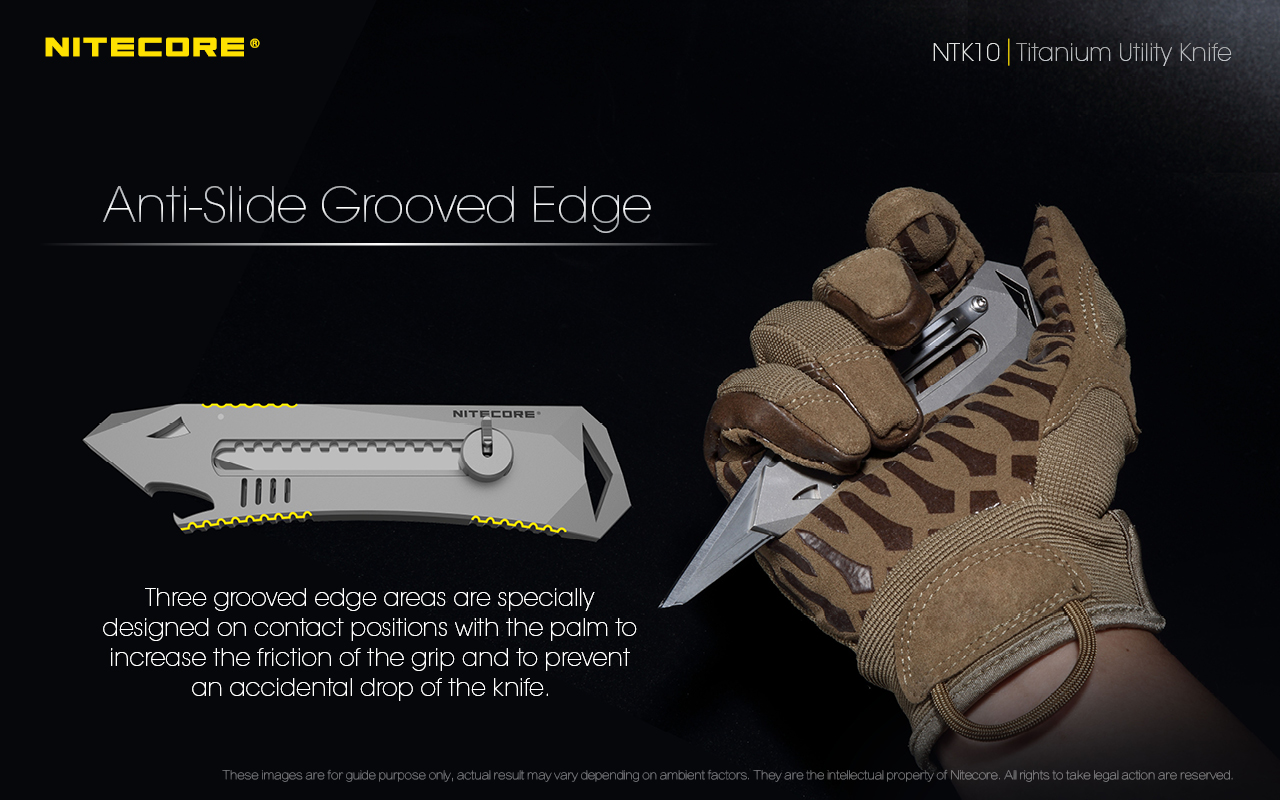 NITECORE NTK10 Titanium Utility Knife, Replaceable CKB-2 Blade, One ...