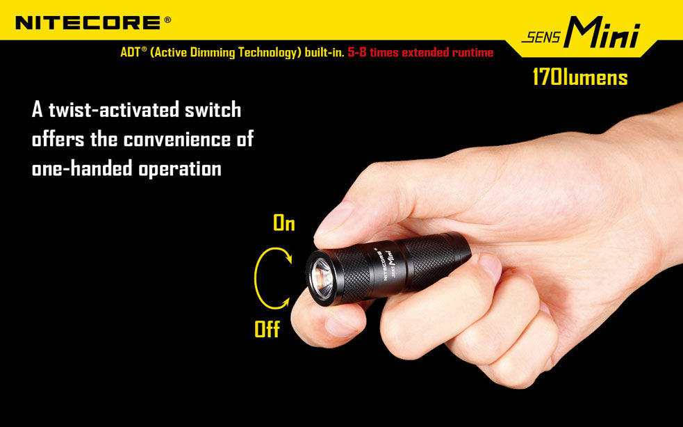 NITECORE SENSMINI CR2 LED Flashlight, 170 Max Lumens - KnifeCenter ...