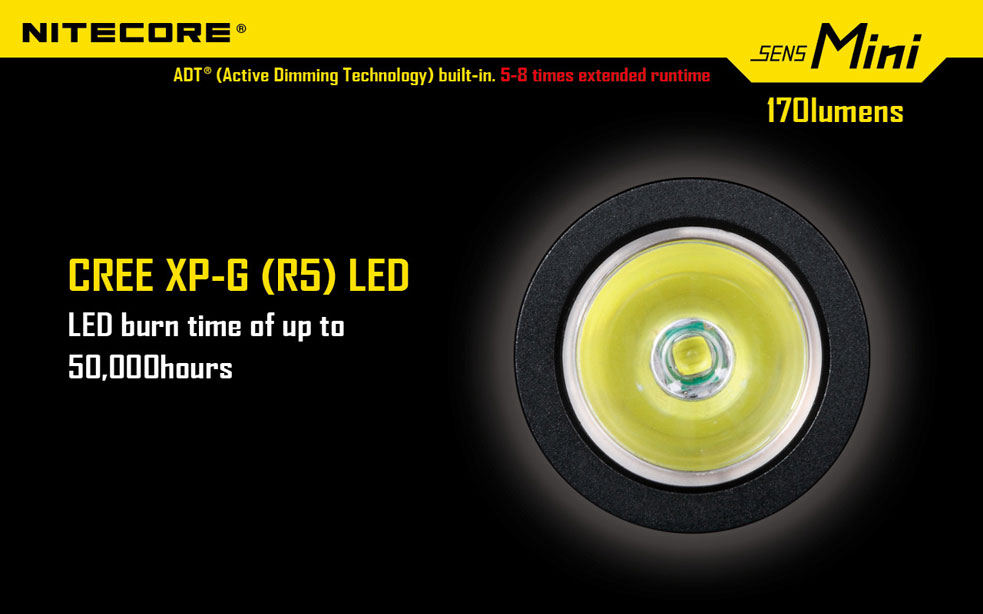 NITECORE SENSMINI CR2 LED Flashlight, 170 Max Lumens - KnifeCenter ...