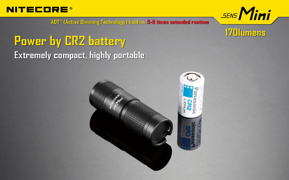 NITECORE SENSMINI CR2 LED Flashlight, 170 Max Lumens - KnifeCenter ...