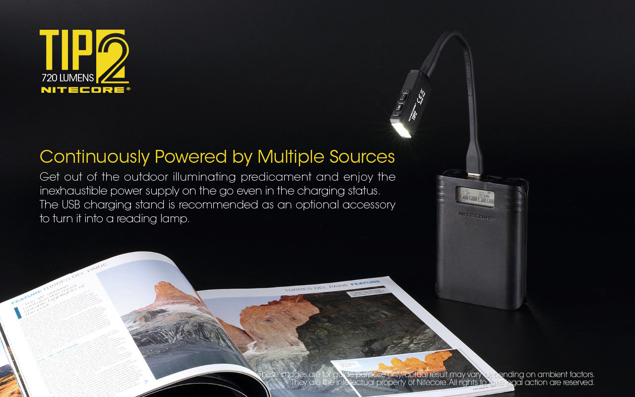 NITECORE T-Series TIP2 Rechargeable Magnetic Keychain LED Flashlight ...