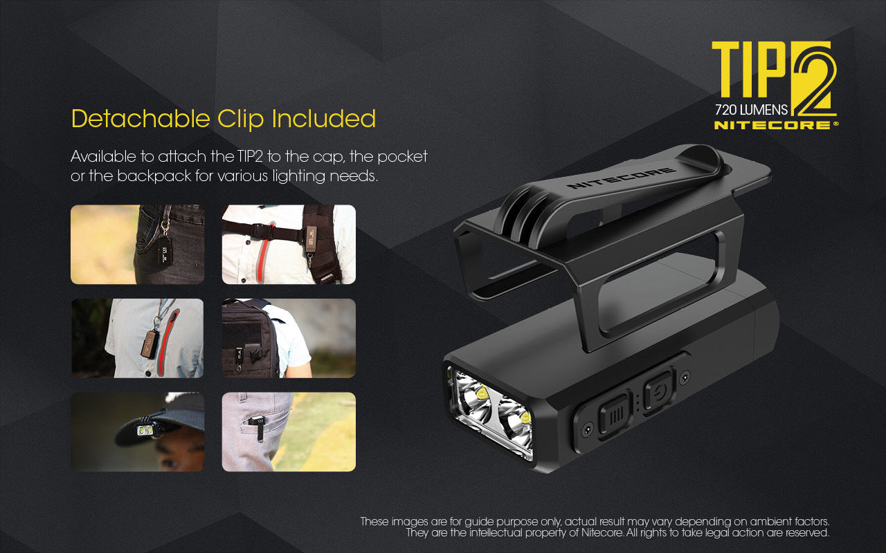 NITECORE T-Series TIP2 Rechargeable Magnetic Keychain LED Flashlight ...