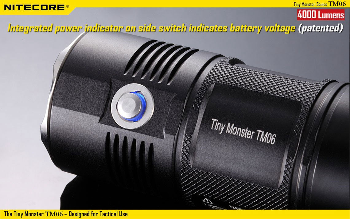 NITECORE Tiny Monster Series TM06 4x18650 LED Flashlight, 4000 Max ...