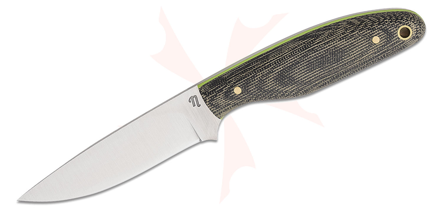 Nordsmith Lapwing 3.25" CPM-154 Fixed Blade Knife, Black Micarta ...