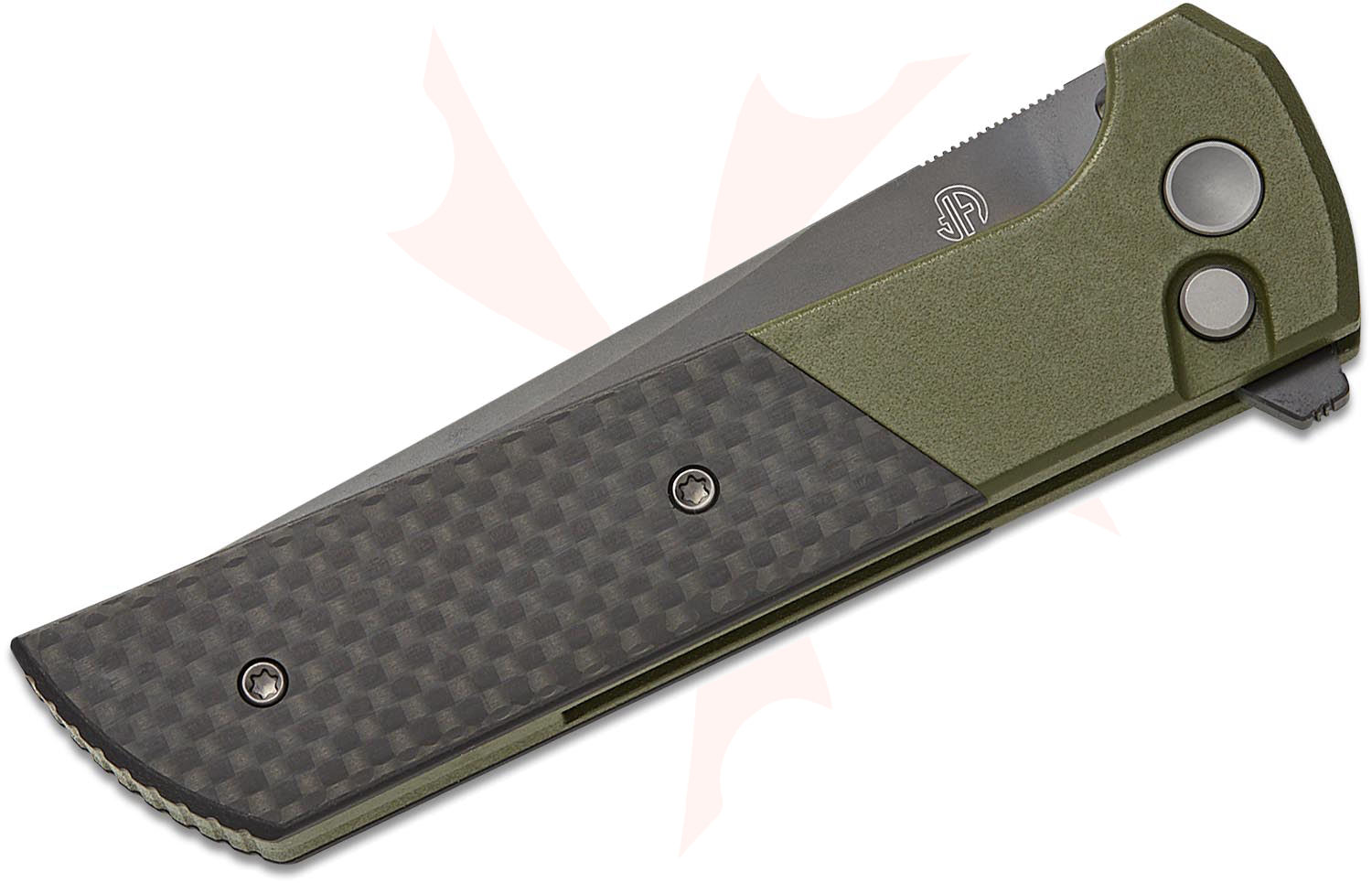 North Mountain Blade Chop 2 Button Lock Flipper Knife 3.5" SLD Hamon ...