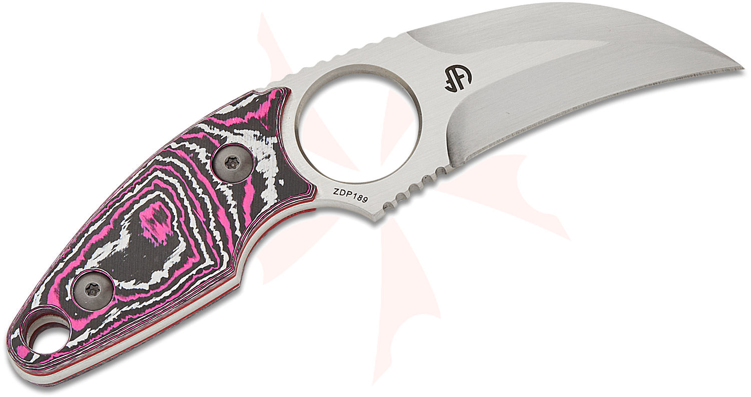 North Mountain Blade Nemoto Claw Fixed Blade Knife 2.19" ZDP-189 Satin ...