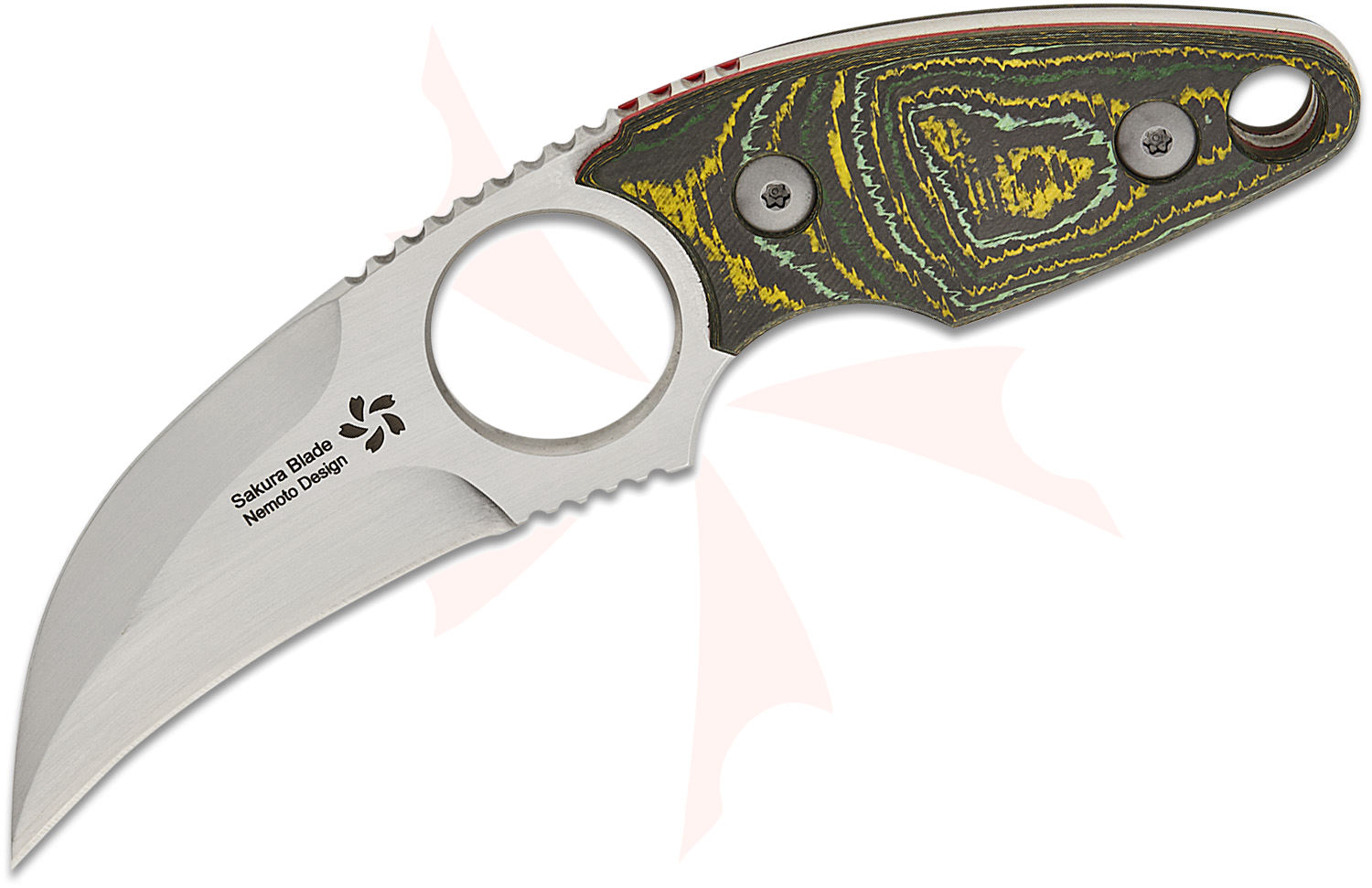 North Mountain Blade Nemoto Claw Fixed Blade Knife 2.19" ZDP-189 Satin ...