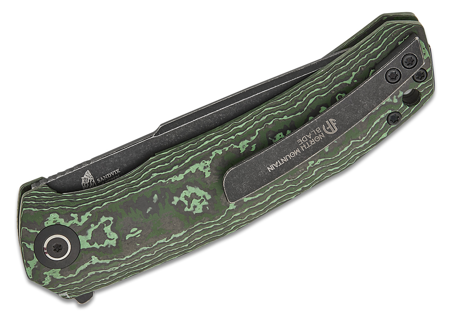 North Mountain Blade Harpoon Liner Lock Flipper Knife 3.75" 14C28N ...