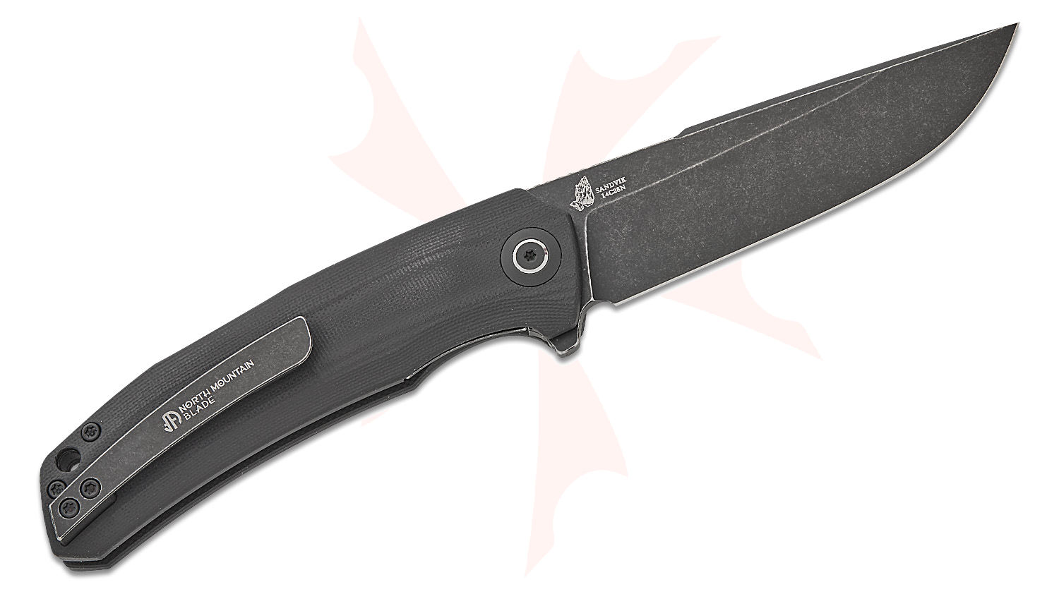 North Mountain Blade Harpoon Liner Lock Flipper Knife 3.75" 14C28N ...