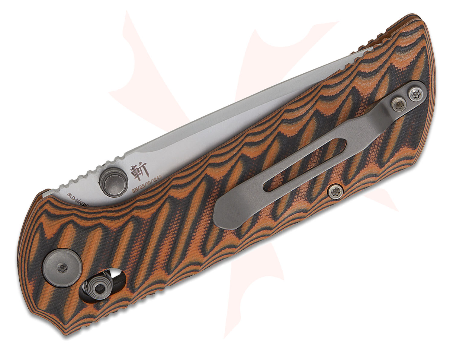 North Mountain Blade Chop Crossbar Lock Folding Knife 3.75" SLD Hamon ...
