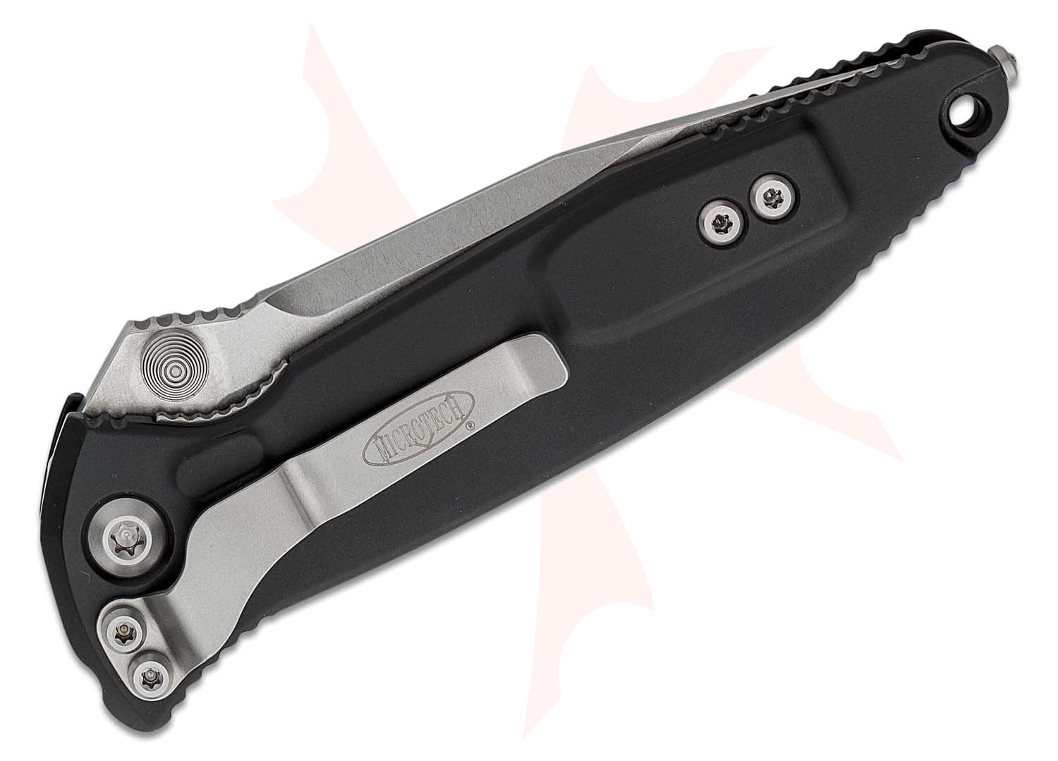 Microtech 160-11 Socom Elite Manual Folding Knife 4.05" Stonewashed Clip Point Combo Blade ...
