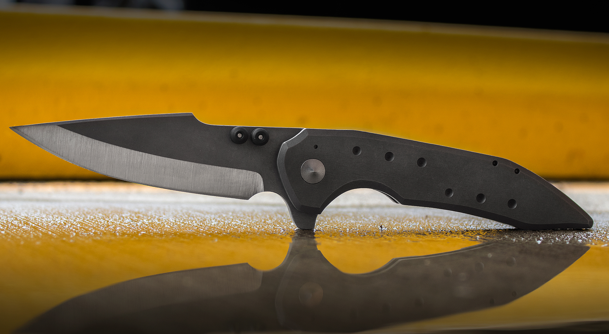 Nova Blades Custom Hellstorm Flipper 3.875" CPM-S35VN Drop Point Blade ...