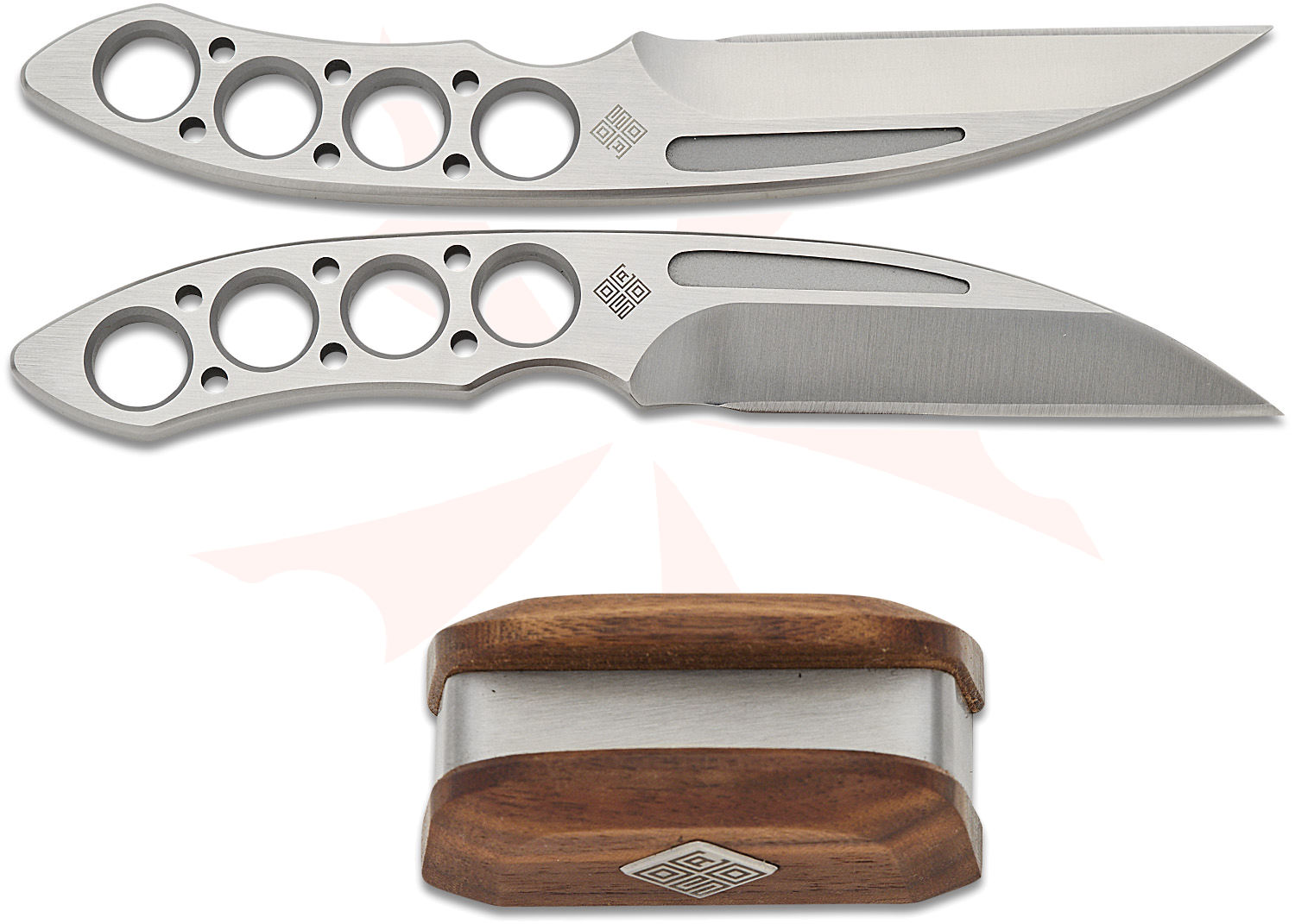 Ocaso Knives Crawford 80DKW Duo Desk Knife Fixed Blade Set 2.75" Satin ...