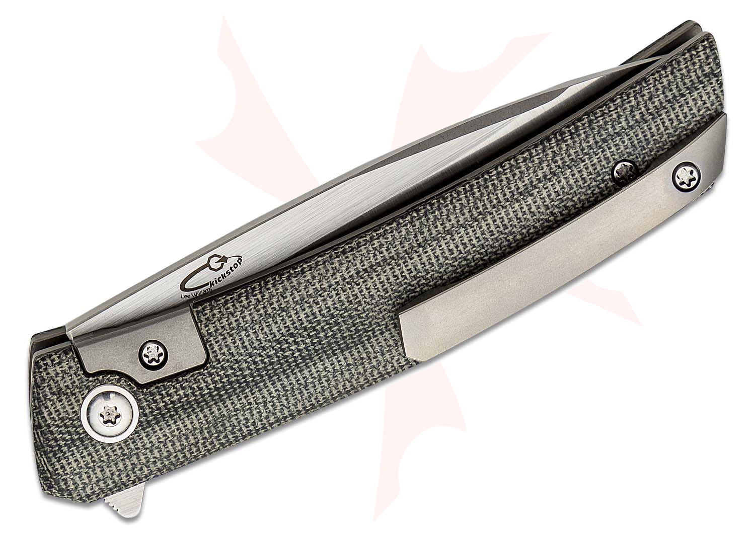 Jared Oeser F22 KickStop Flipper Knife 3.375" M390 Machine Satin Blade ...