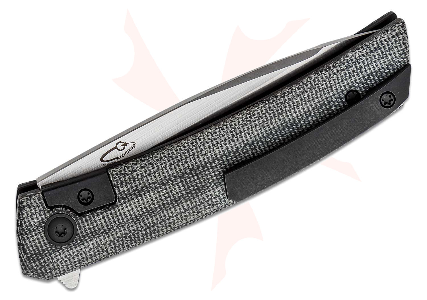 Jared Oeser F22 KickStop Flipper Knife 3.375" M390 Machine Satin Blade ...