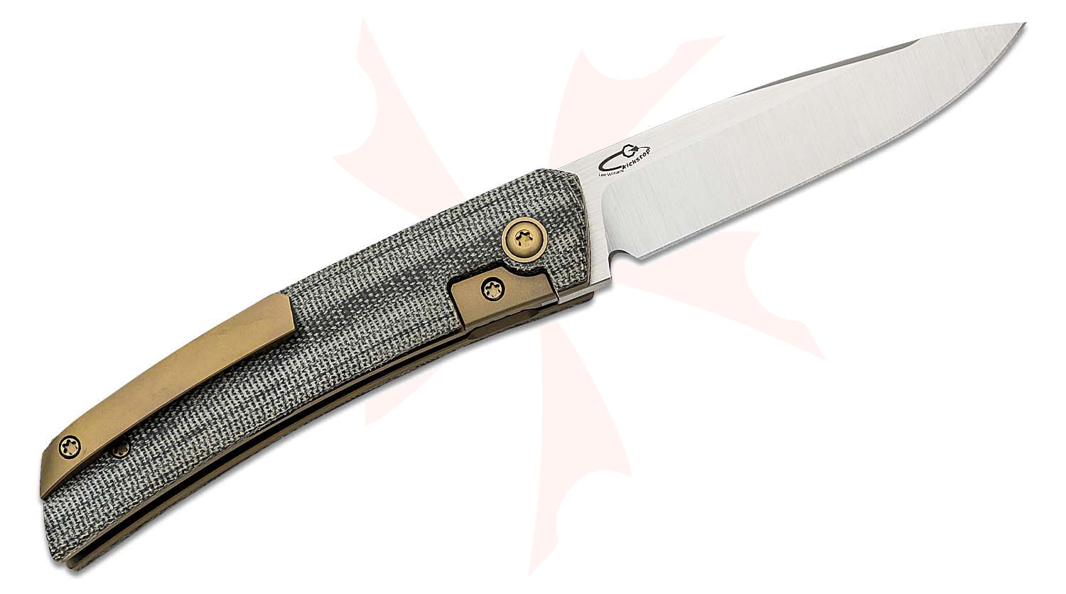 Jared Oeser F22 KickStop Flipper Knife 3.375" M390 Machine Satin Blade ...