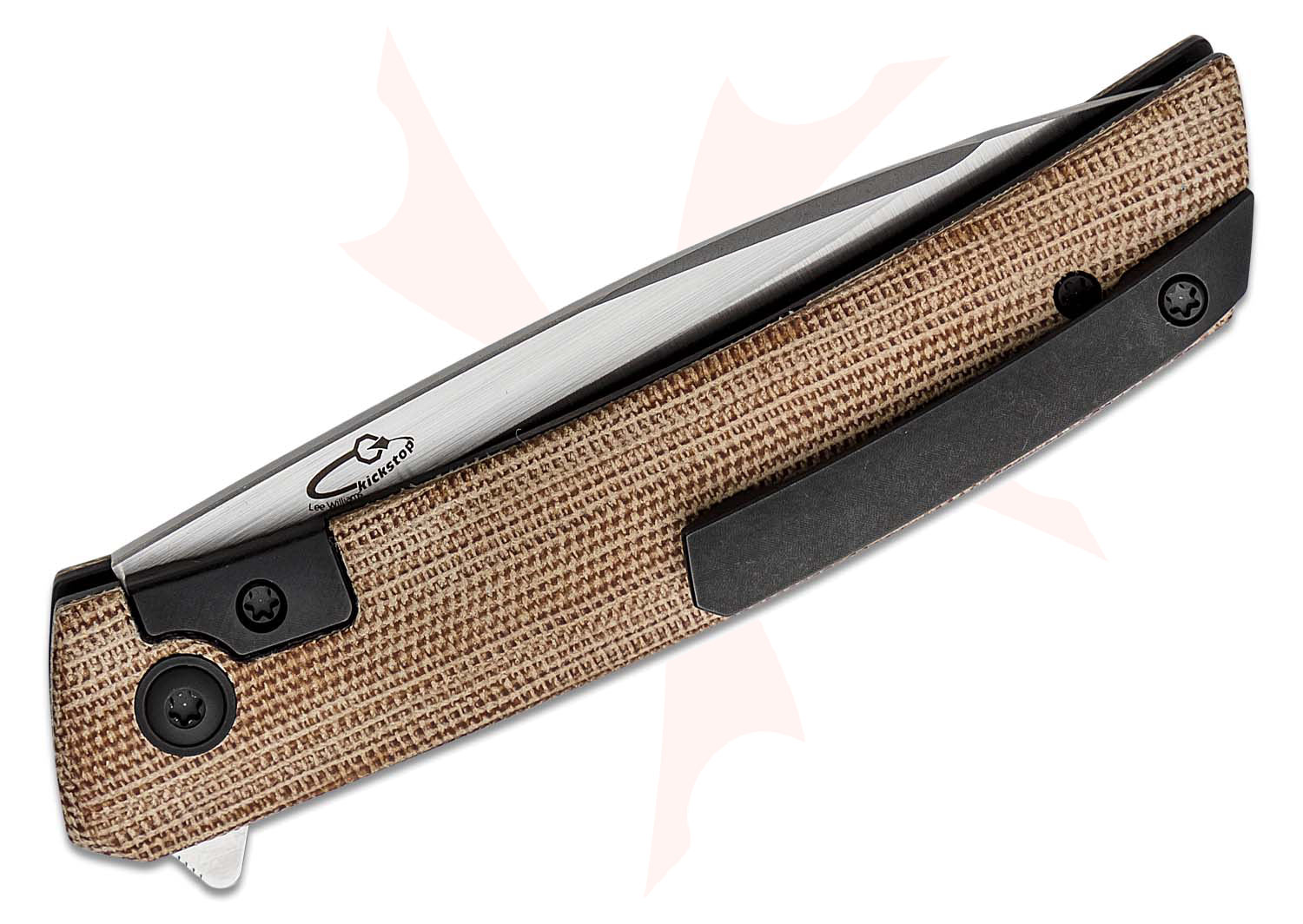 Jared Oeser F22 KickStop Flipper Knife 3.375" M390 Machine Satin Blade ...