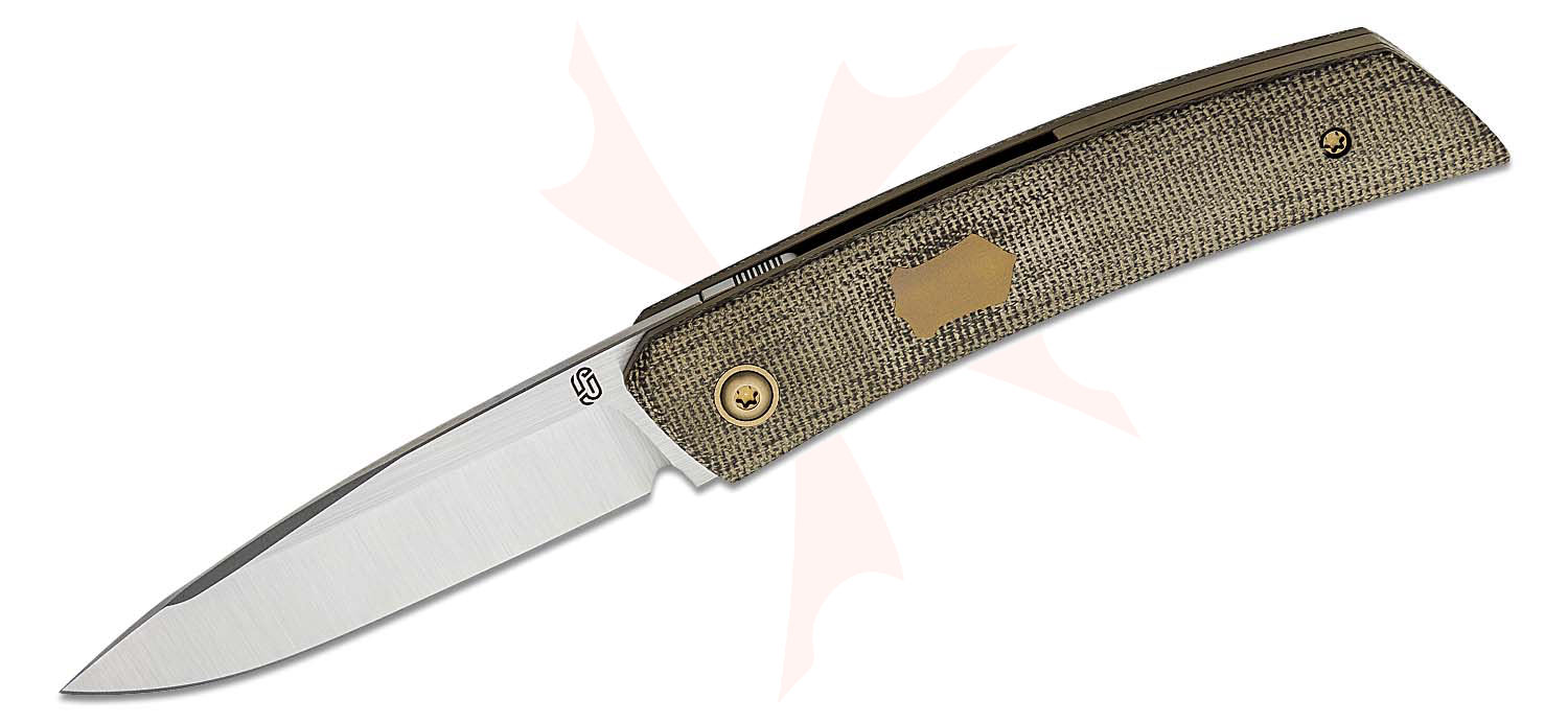 Jared Oeser F22 KickStop Flipper Knife 3.375" M390 Machine Satin Blade ...