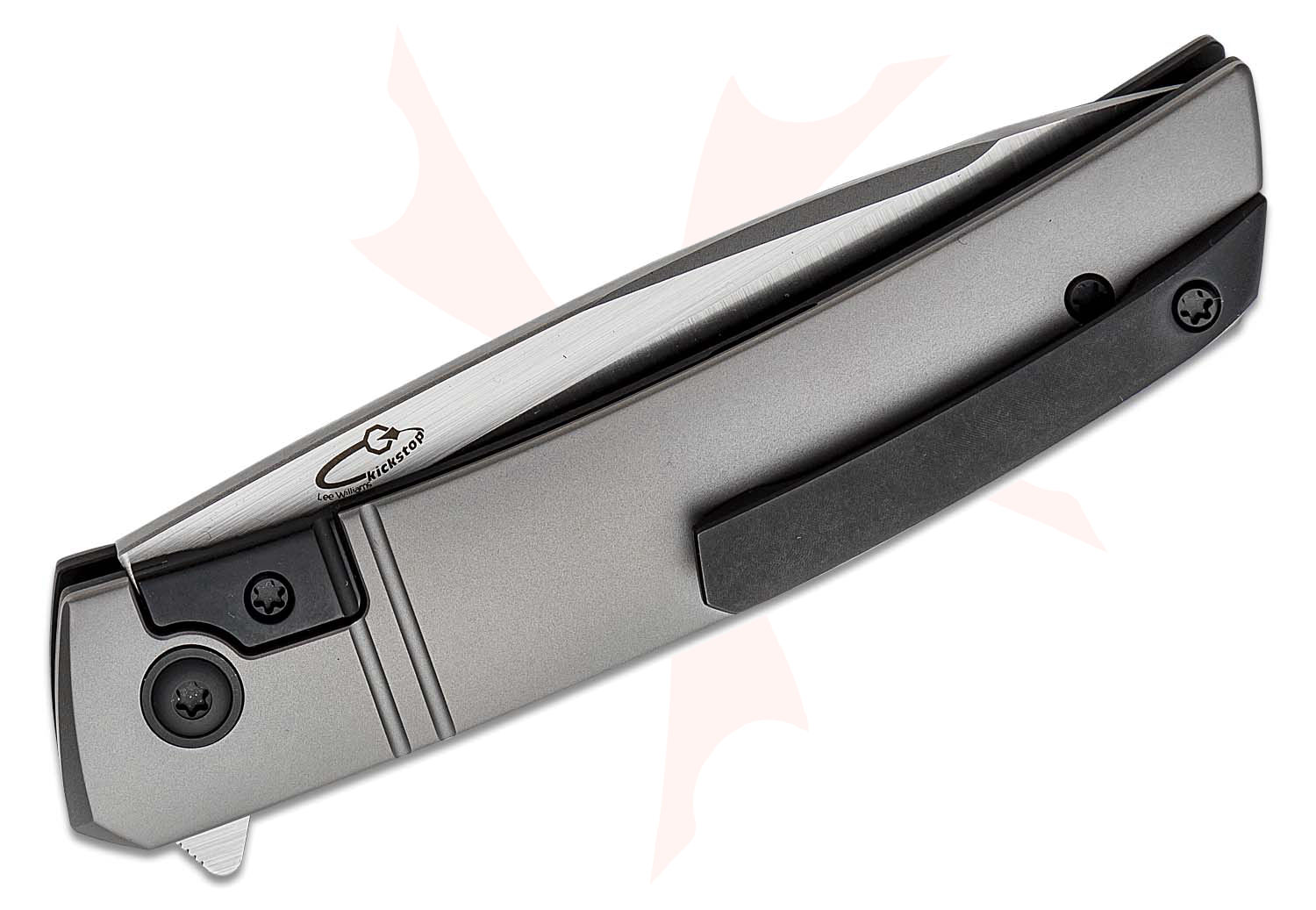 Jared Oeser F22 KickStop Flipper Knife 3.375" M390 Machine Satin Blade ...