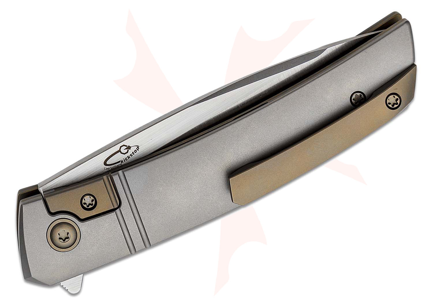 Jared Oeser F22 KickStop Flipper Knife 3.375" M390 Machine Satin Blade ...