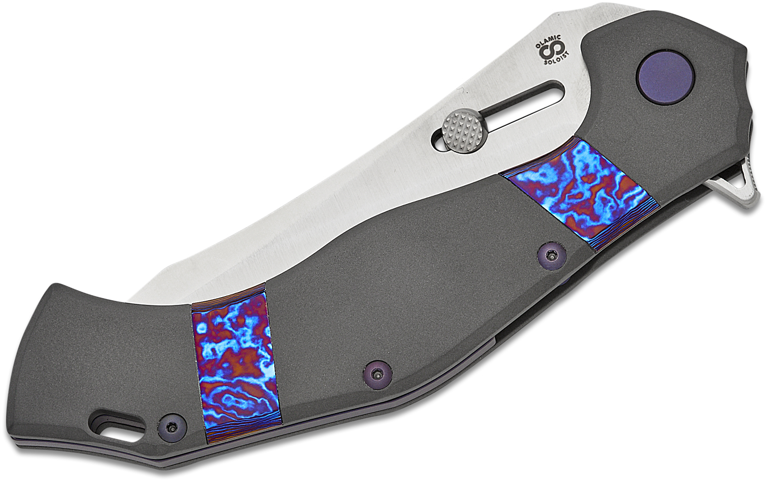 Olamic Cutlery Mid-Tech Soloist Frame Lock Flipper Knife 4.125" M390 ...