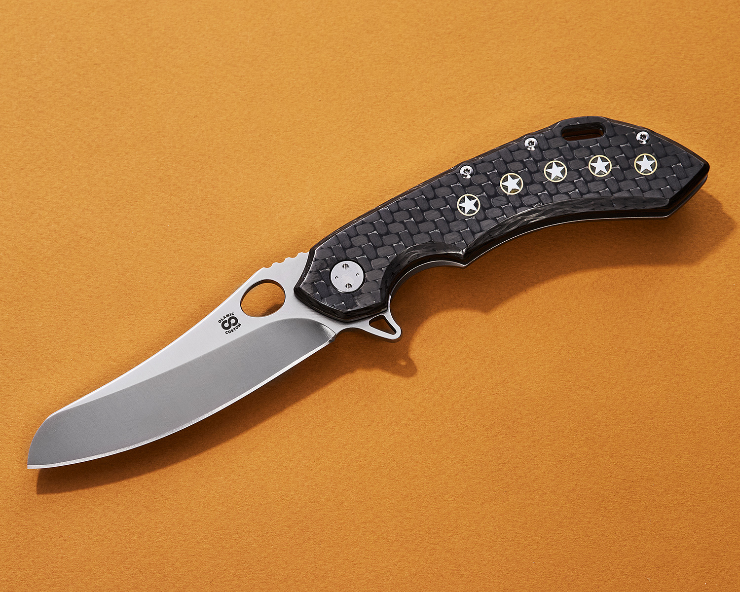 Olamic Cutlery Mid-Tech Wayfarer 247 Flipper Knife 3.45" CPM-S90V Satin Mouflon Blade, Twill ...